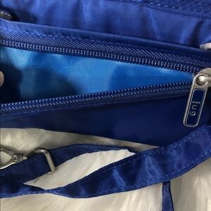 lug | Bags | Lug Royal Blue Nylon Rfid Crossbody Wallet Nwot | Poshmark